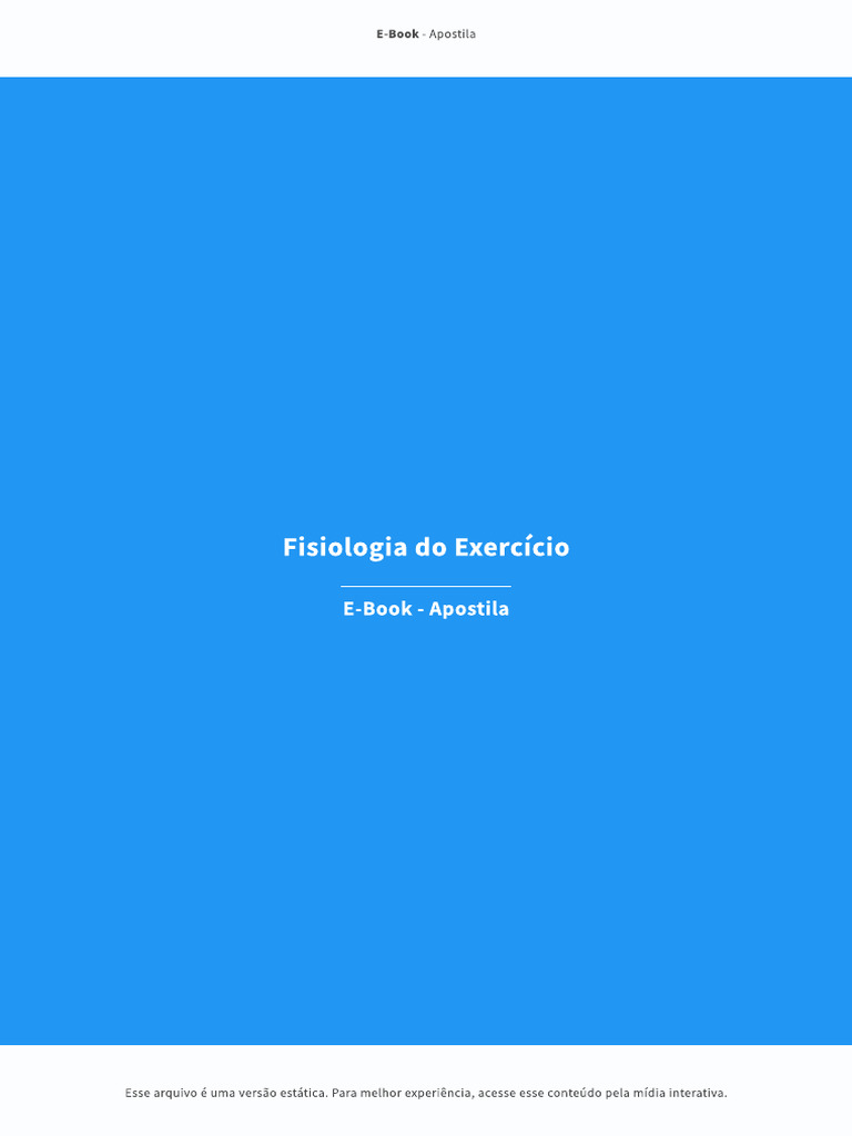 Cap - Fisiologia Do Exercício | PDF