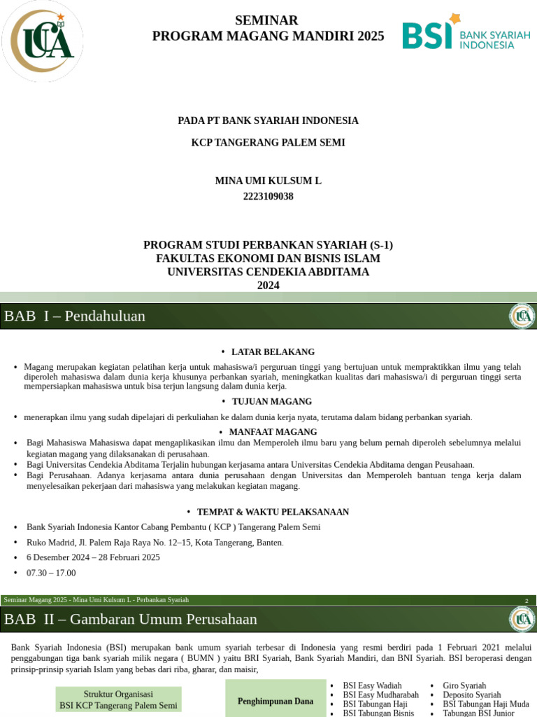 Seminar Magang | PDF