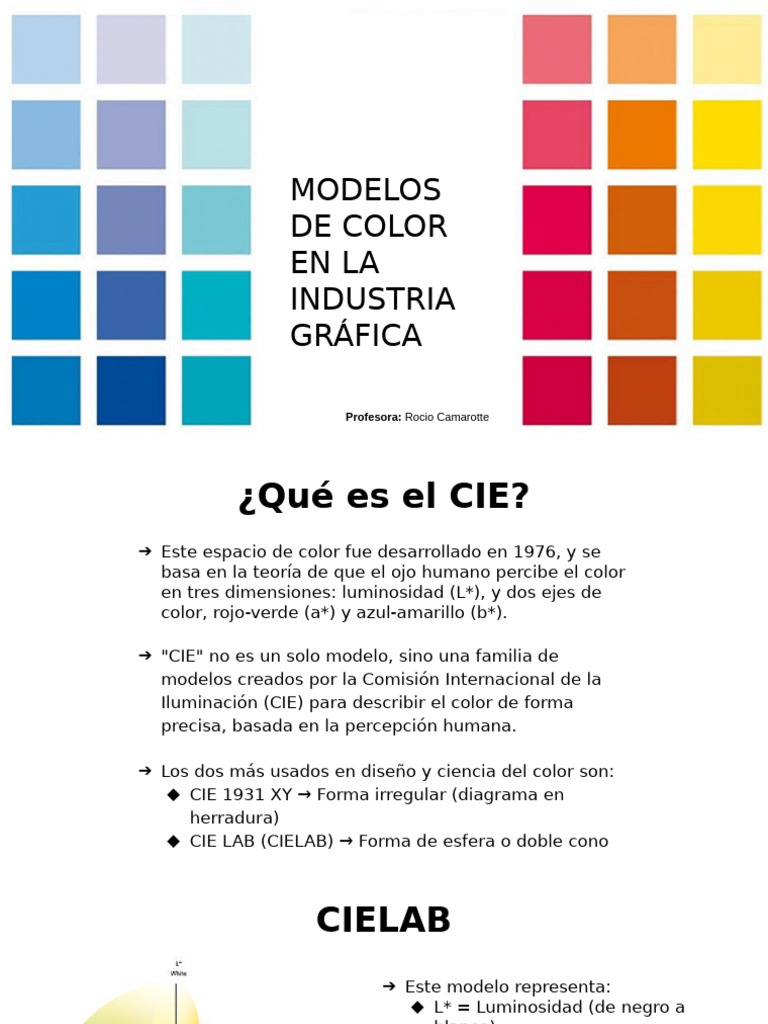 Modelos de Color en la Industria Gráfica | PDF | Color | Modelo de ...