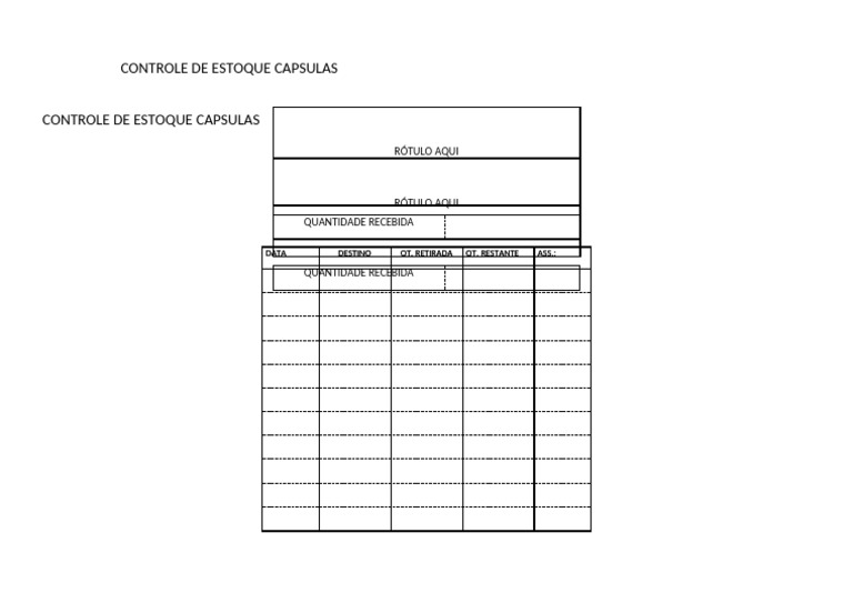 Controle de Estoque de Comprimidos | PDF
