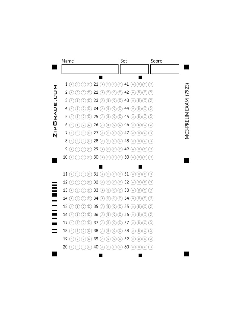 Mc3 Prelim Answer Sheet | PDF