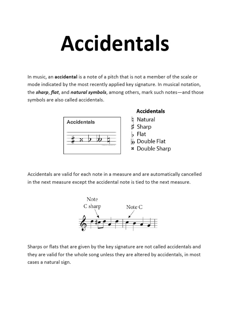 Understanding Musical Accidentals | PDF