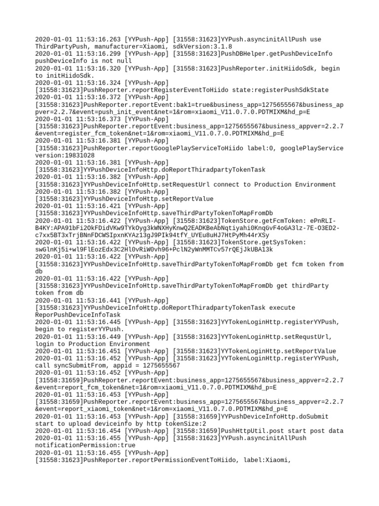 Pushsvc Log | PDF | Information Retrieval | Data Management