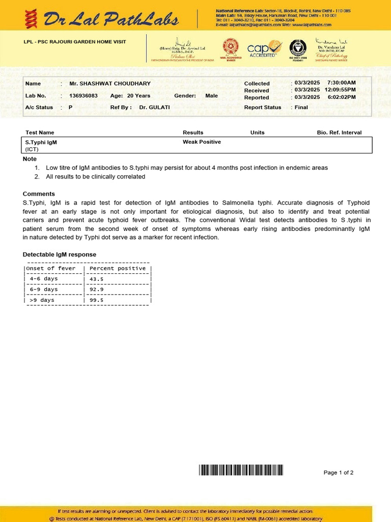 Report PDF Editted Shashwat March | PDF | Immunology | Clinical Medicine