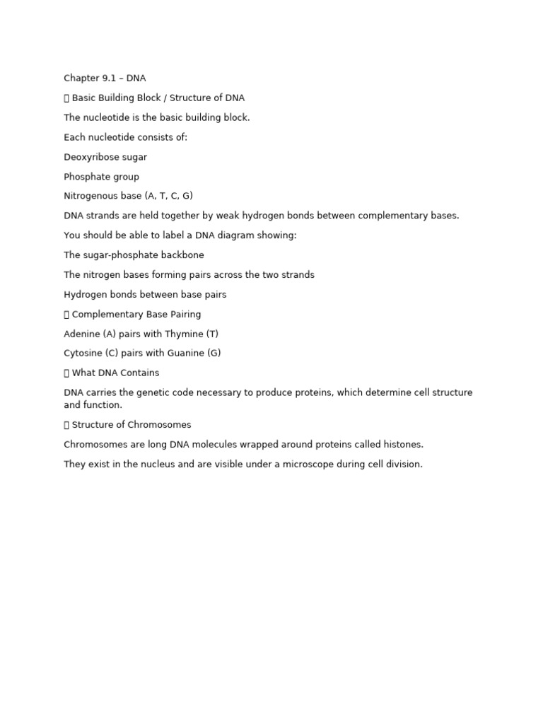 DNA Structure and Protein Synthesis Overview | PDF | Dna | Translation ...