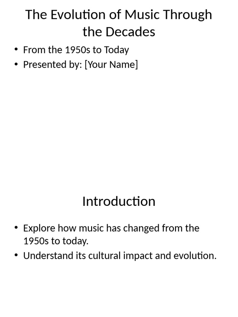 Music Evolution: 1950s to Today | PDF