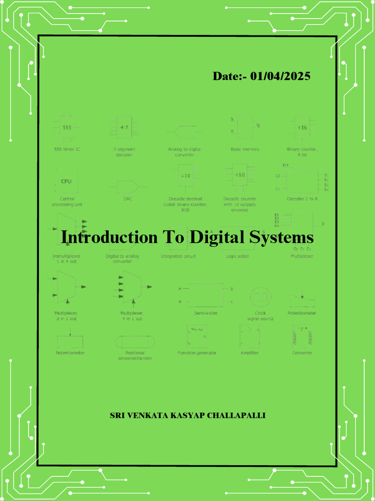 Introduction To Digital Systems | PDF | Digital Electronics | Logic Gate