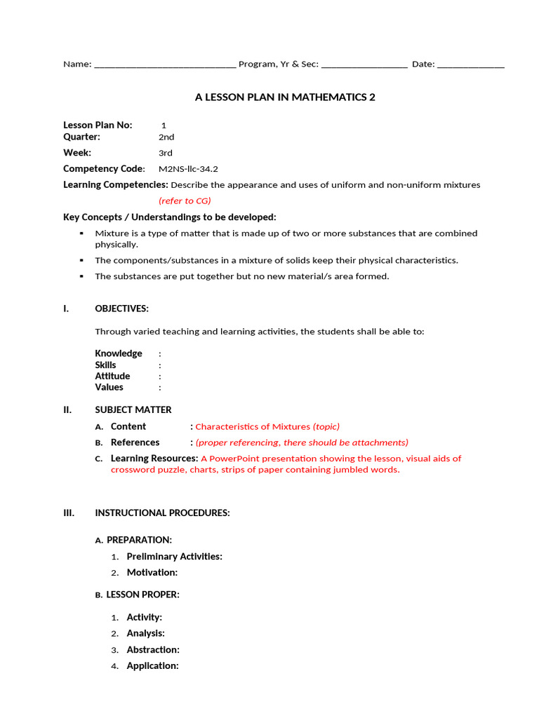 ENGLISH LANGUAGE Lesson-Plan-S-2025 | PDF | Lesson Plan | Curriculum
