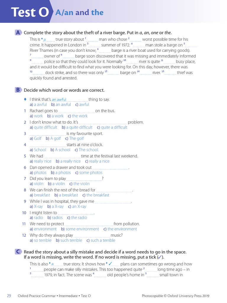 Oxford-Practice-Grammar-Intermediate-Tests 2 | PDF