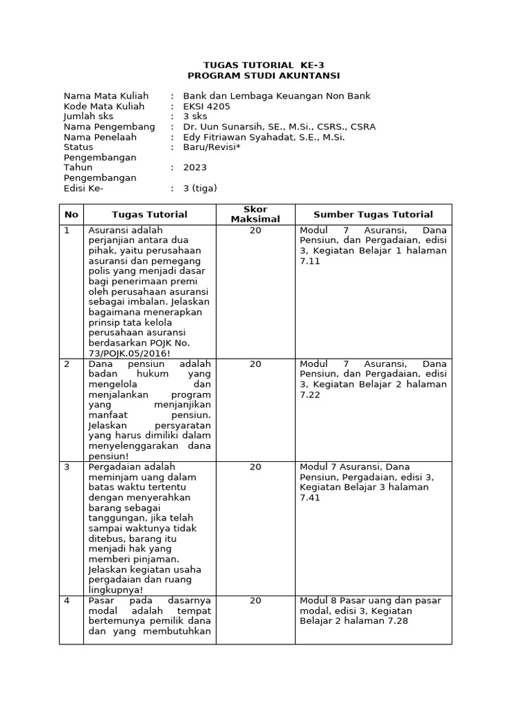 Hasmarita-043799967-Tugas 3-EKSI4205 | PDF