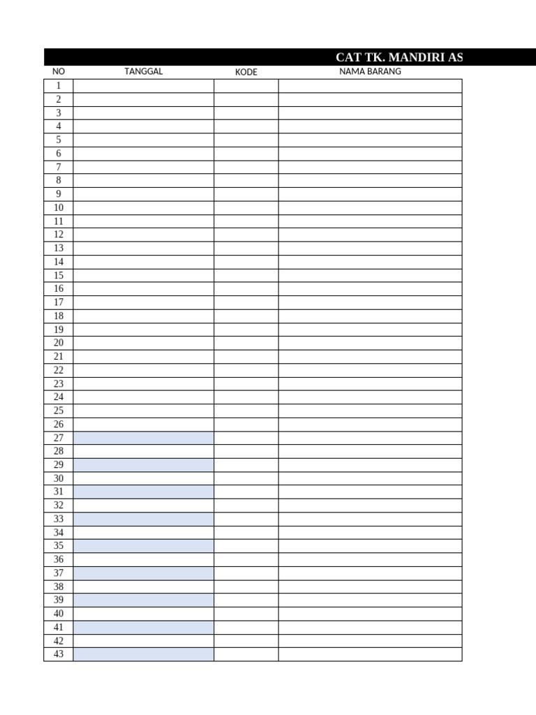 Mentahan Excel Katalog | PDF