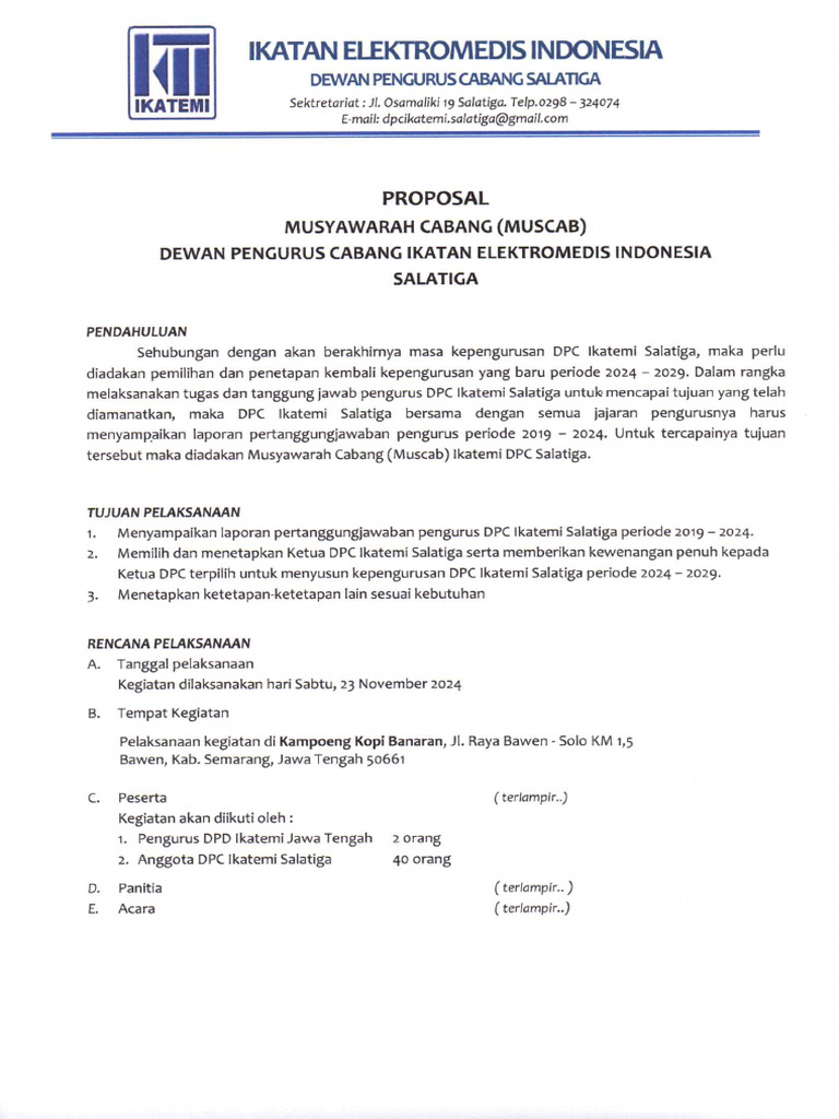 Revisi Proposal Muscab | PDF