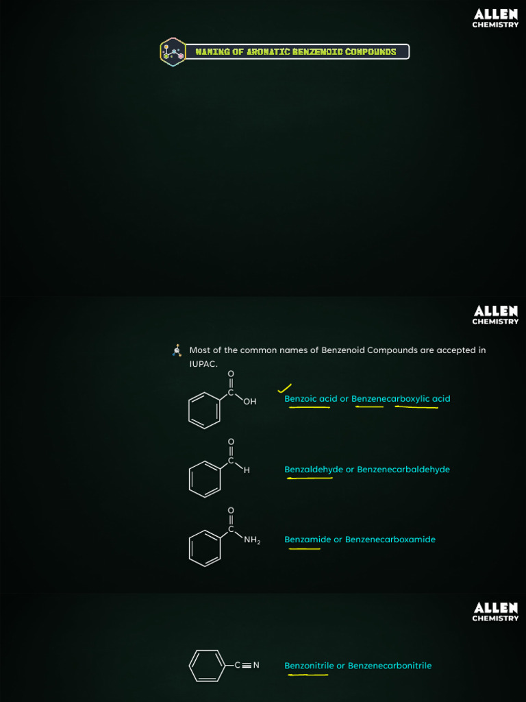 Allen Online Lecture IUPAC Nomenclature-11-01 | PDF | Methyl Group | Amine