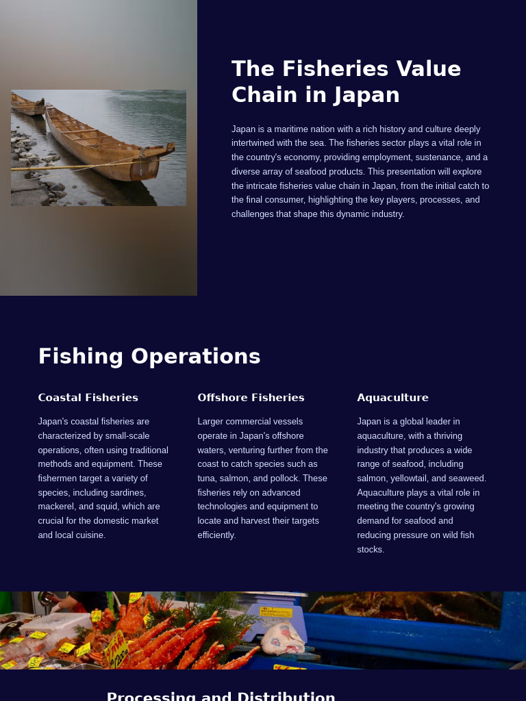 The Fisheries Value Chain in Japan (1) | PDF | Aquaculture | Fishery