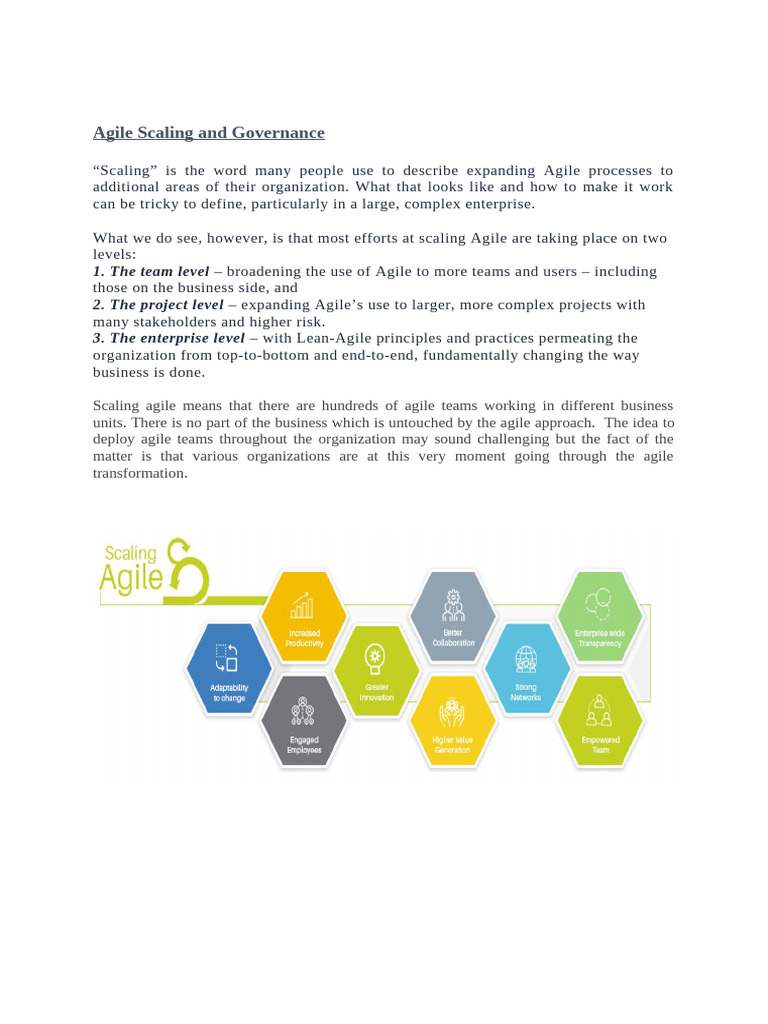 Agile Scaling and Governance | PDF | Agile Software Development | Scrum ...