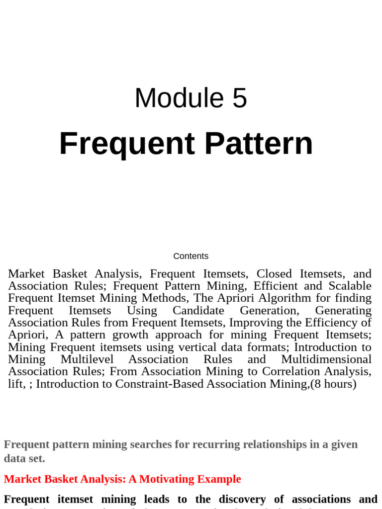 Chapter 5 Mining Frequent Pattern-DWM | PDF | Applied Mathematics | Computing