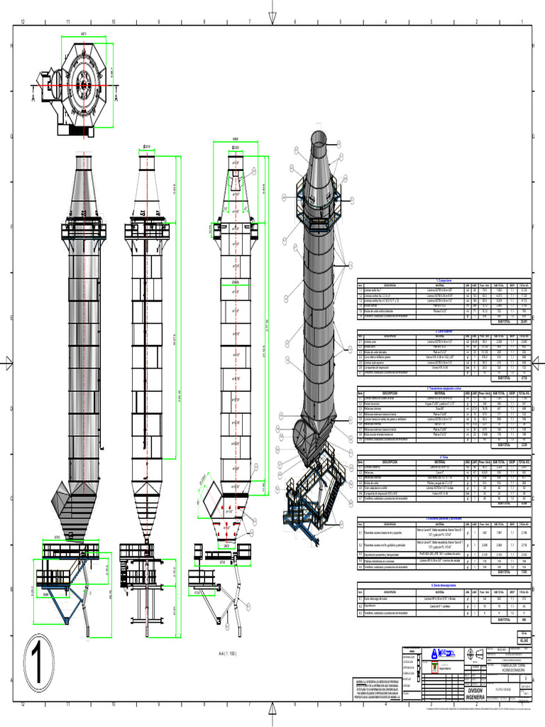 Plano Torre Acondicionadora | PDF | Ingeniería mecánica