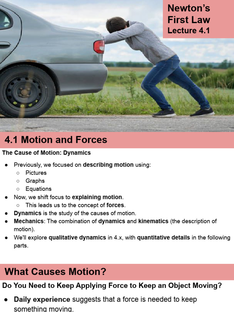 Understanding Newton's First Law of Motion | PDF | Force | Friction