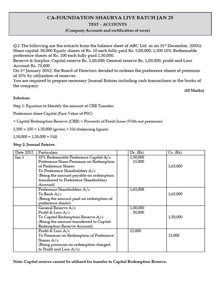 Journal Entries for Company Accounts | PDF | Debits And Credits | Economies