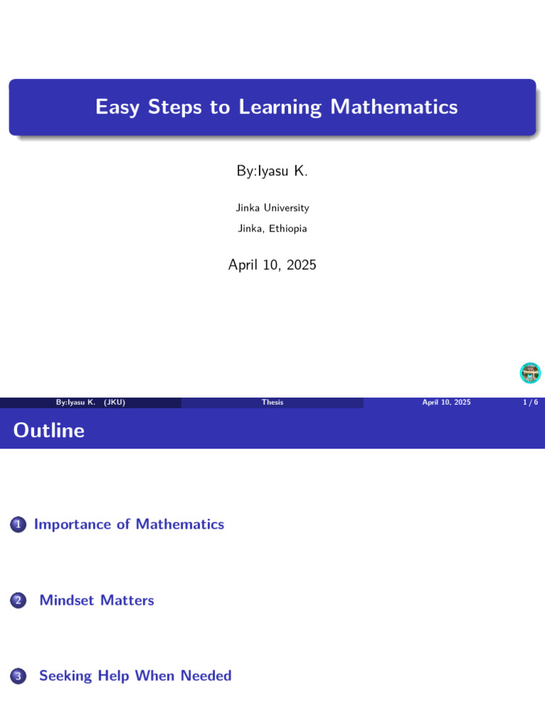 Easy Steps To Learn Mathematics | PDF