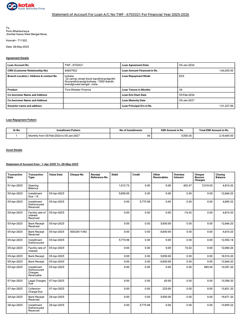 StatementDetails 6703321 | PDF | Money | Financial Services