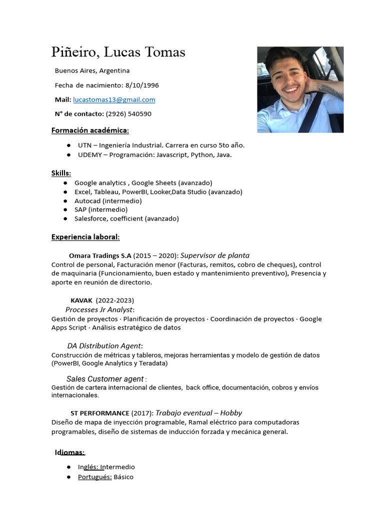CV Pineiro Lucas | PDF