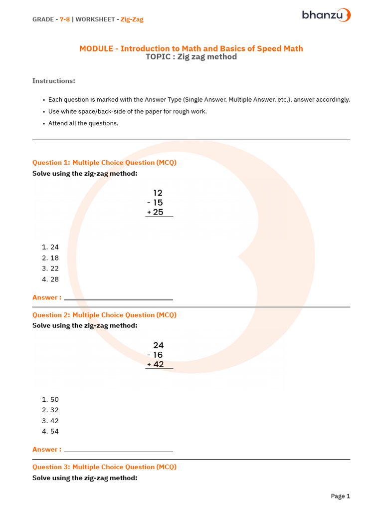 _prefix=422274371676895666131_name=W Zig-Zag | PDF | Multiple Choice | Evaluation