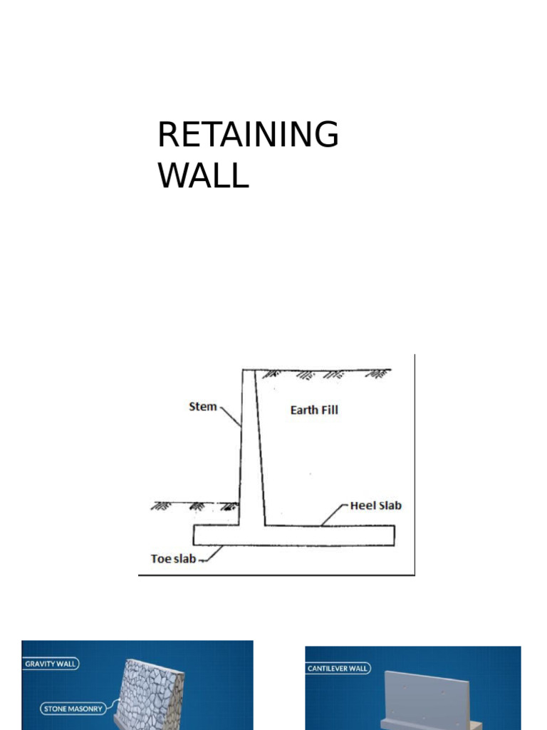 Retaining Wall Tos Detailed Notes | PDF