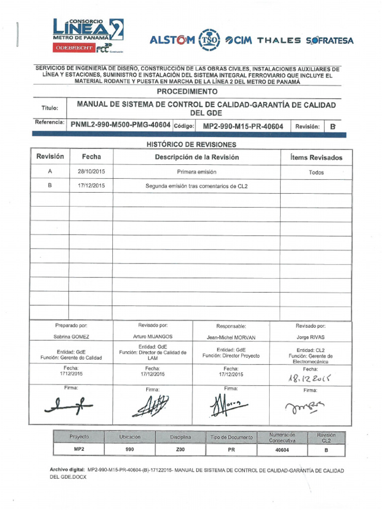 MP2-990-M15-PR-40604 - (B) - 17122015 - Manual de Sistema de Control de Calidad-Garantía de ...