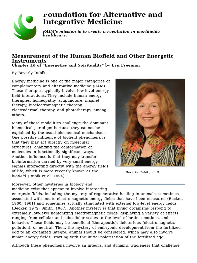 Measurement of The Human Biofield and Other Energetic Instruments ...