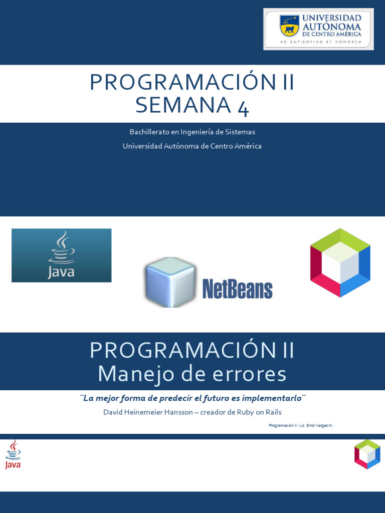 Programacion II - Semana 04 | PDF | Java (lenguaje de programación) | Ingeniería de software