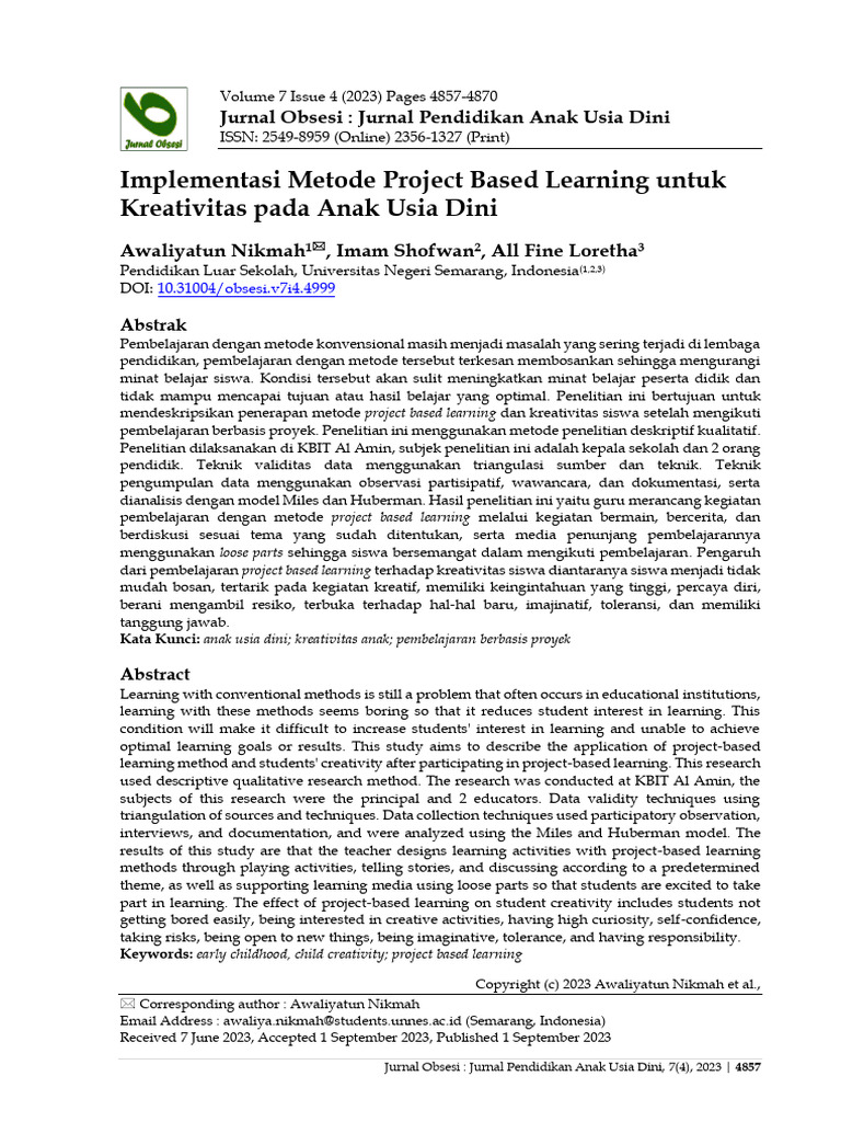 Implementasi Metode Project Based Learni | PDF