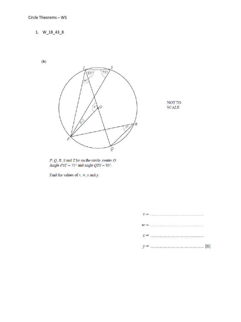 CircleTheorems Ws | PDF