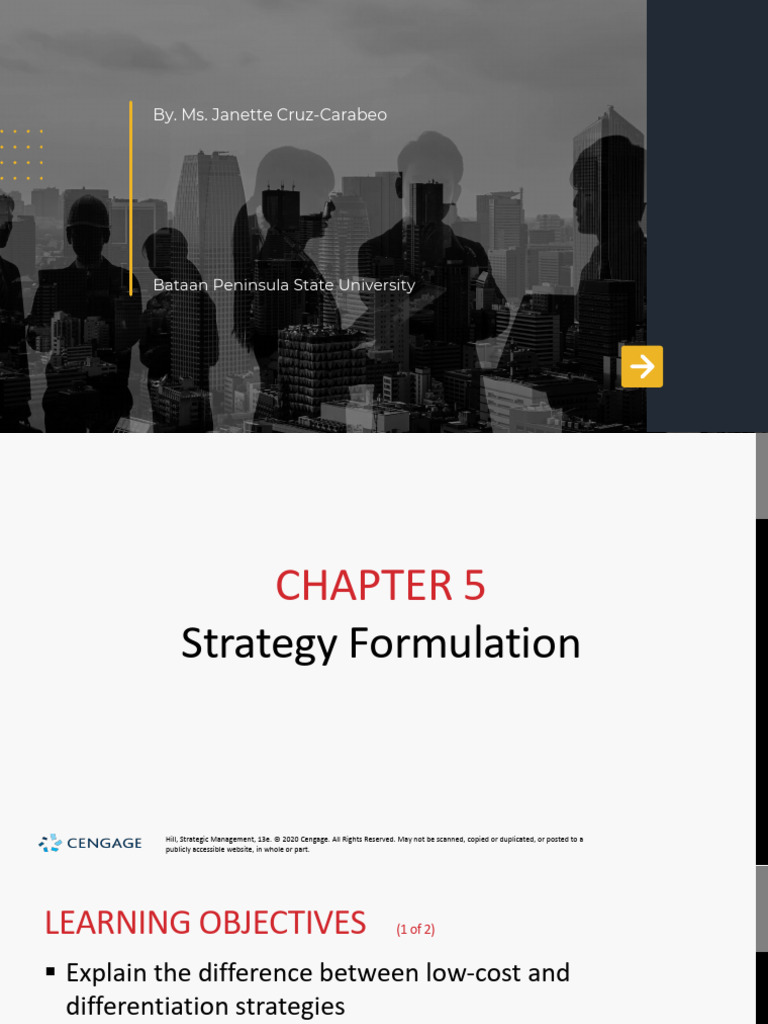 Chapter 4 - Strategy Formulation | PDF | Strategic Management | Competitive Advantage