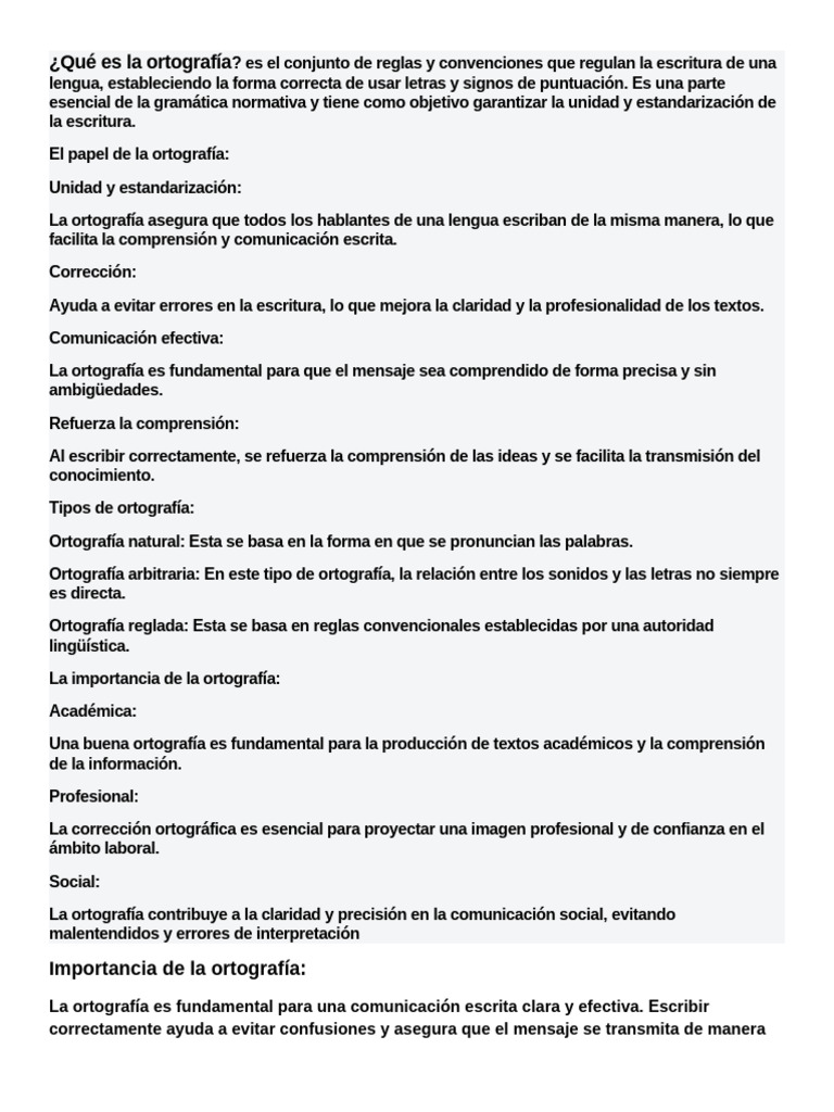 Qué Es La Ortografía | PDF | Comunicación | Ortografía