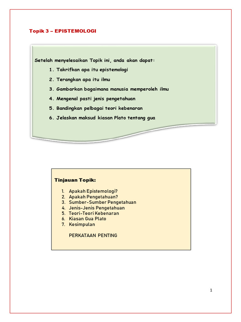 Topic3 Epistemologi | PDF