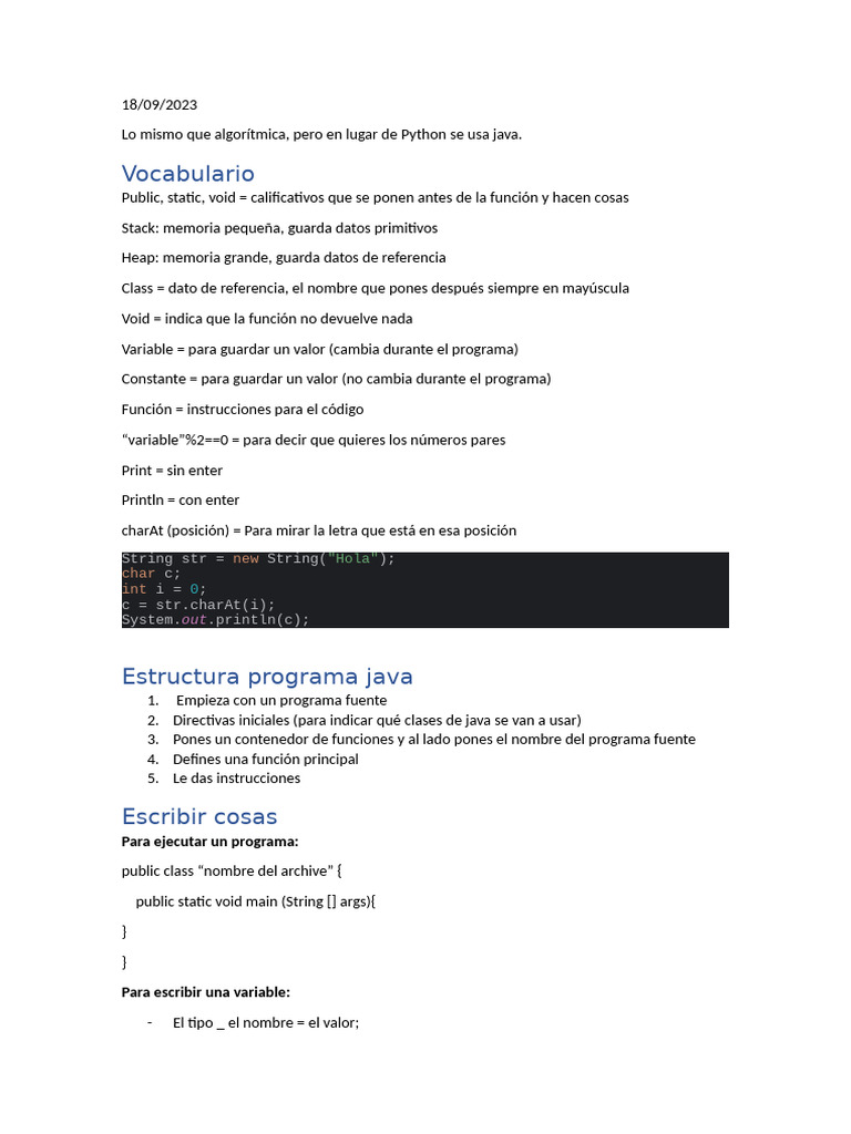 Teoría Programación | PDF | Java (lenguaje de programación) | Python (lenguaje de programación)