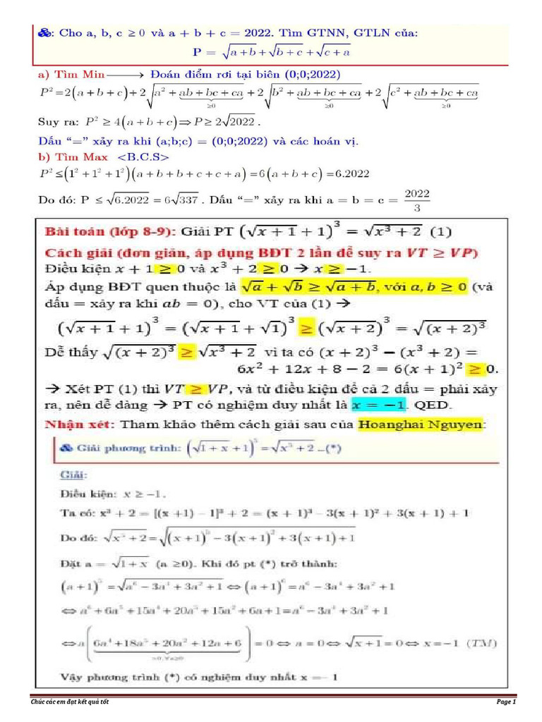 2 2 2022 HSG TOÁN 9 ÔN TẬP BÀI KT SỐ 2 | PDF