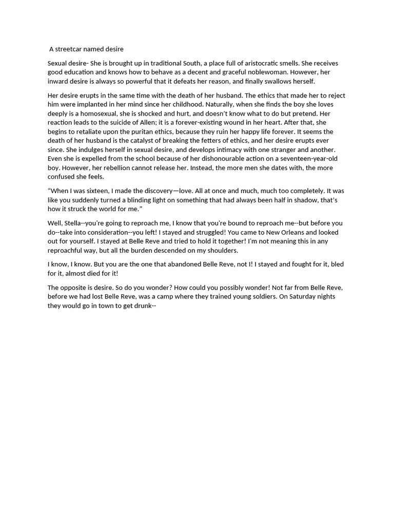 A streetcar named desire | PDF