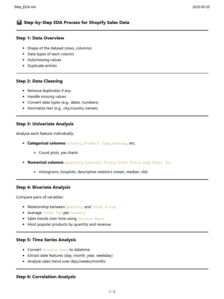 Step EDA | PDF