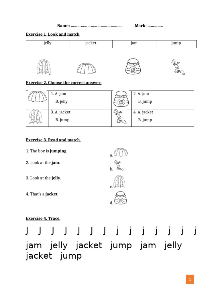 Unit 7 - Grade 1 - J Sound | PDF