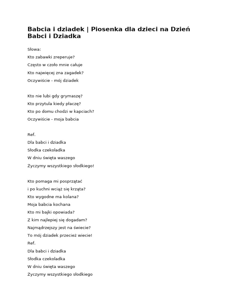 Babcia I Dziadek | PDF