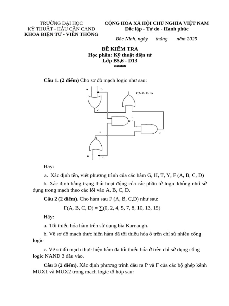 Đề B5,6 - D13 | PDF