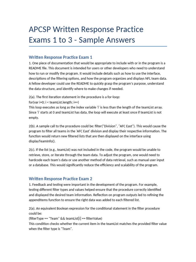 APCSP Written Responses Compiled | PDF | Information Technology | Computer Engineering