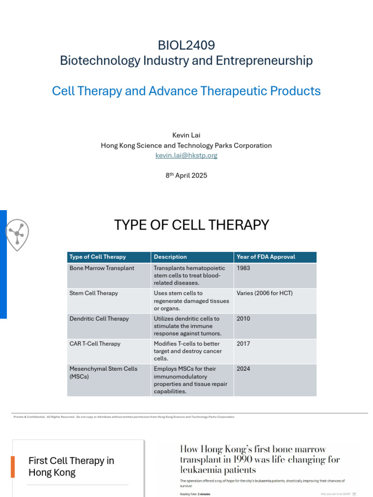 BTB9 Cell Therapy and Advance Therapeutic Products | PDF | Cell Potency ...