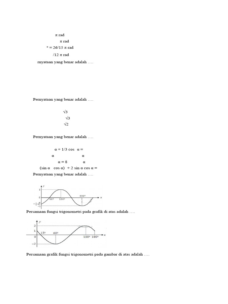 Latihan Soal Matematika Lanjut Kelas Xi 2024-2025 | PDF