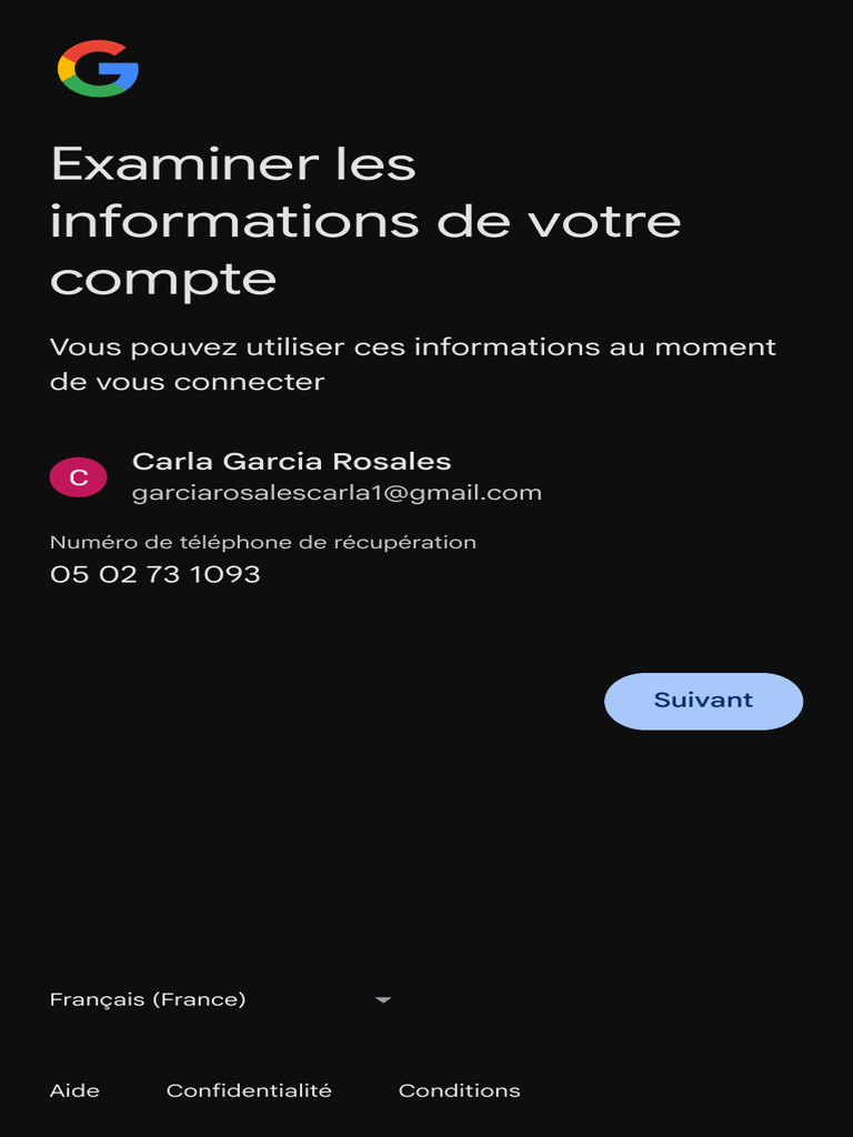 Informations sur votre compte Google | PDF