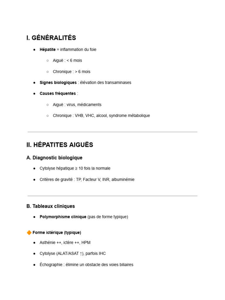hepatite gen resume | PDF | Hépatite | Hépatite B