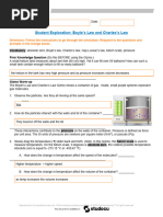 PhET Gas Laws Intro | PDF | Gases | Temperature