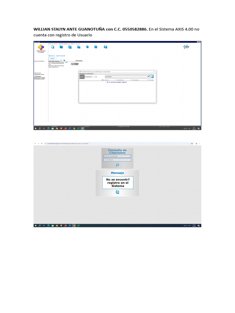 Captura de La Novedad en El Sistema Axis 4.0-1 | PDF